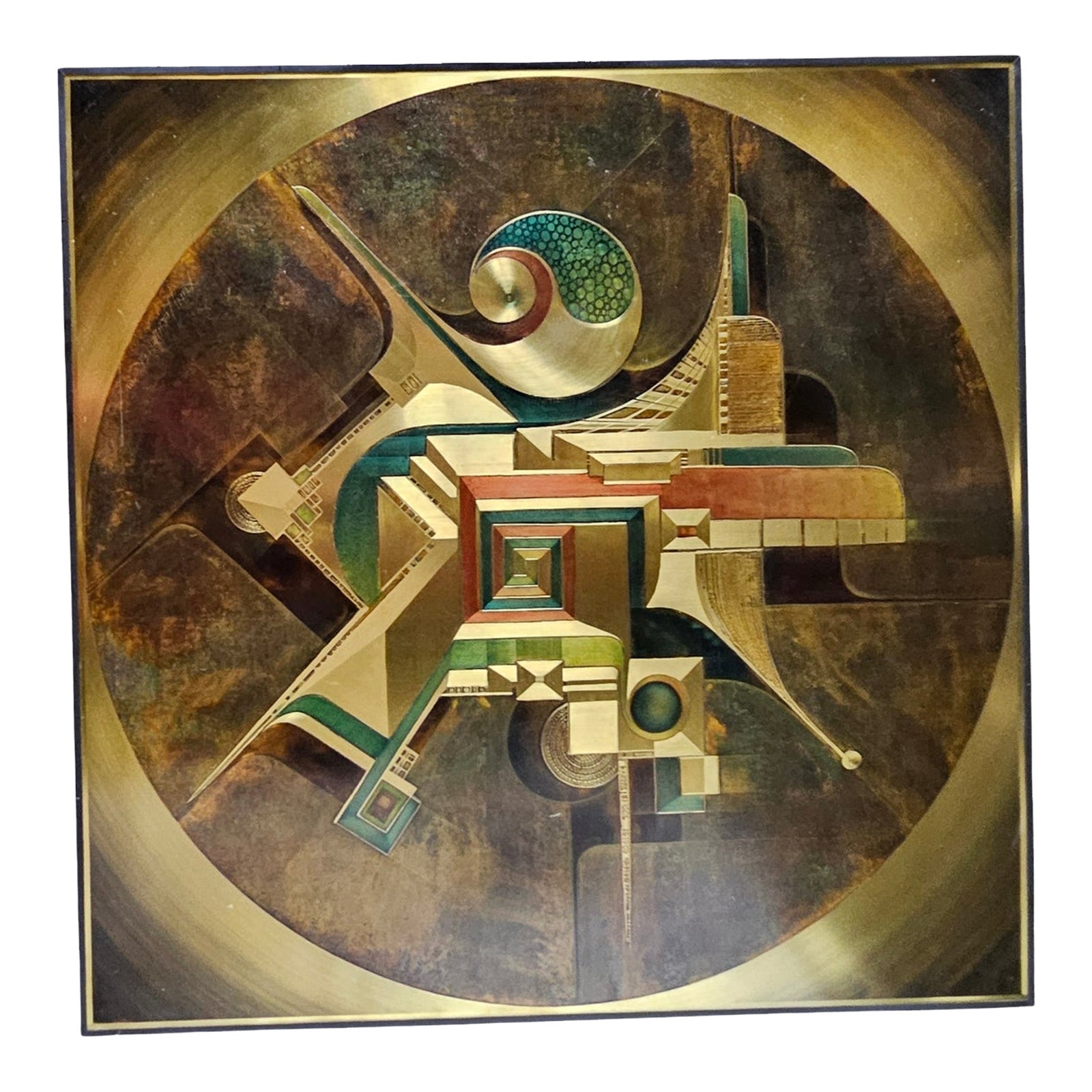 1980's Acid Etched Metal Multiple by Rudy Lechleiter Casnadian Artist ...