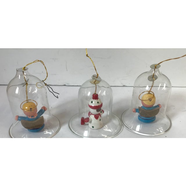 Vintage Glass Bell Ornaments - Set of 3 | Chairish
