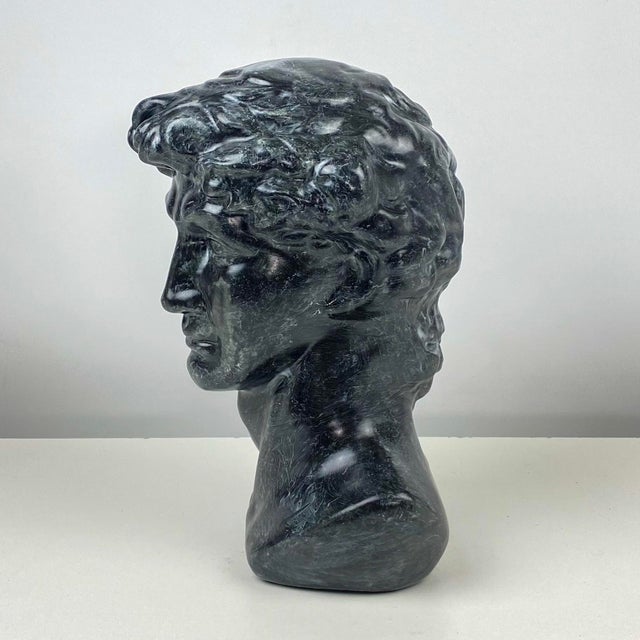 Vintage Glazed Ceramic David of Michelangelo Statue | Chairish