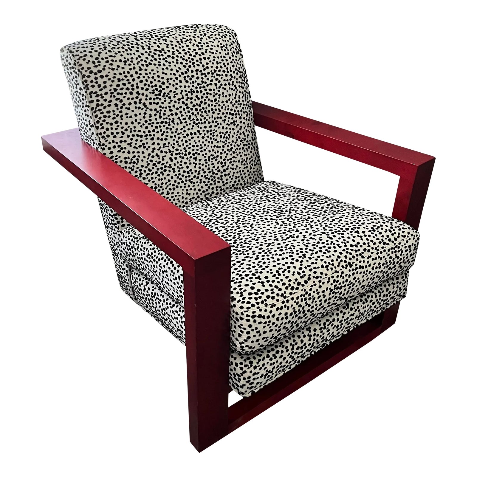 Thayer Coggin Roger Lounge Chair in Fireball | Chairish