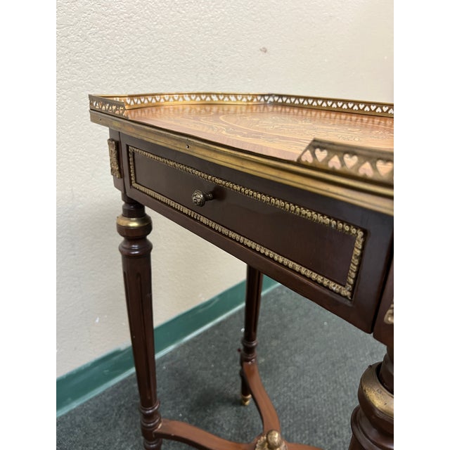 Vintage Mahogany French Neoclassicism Louis XVI Side Table | Chairish