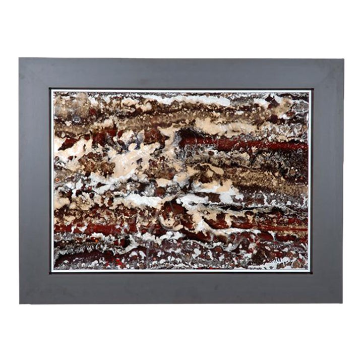 Art Work Behind Glass With a Wood Frame | Chairish