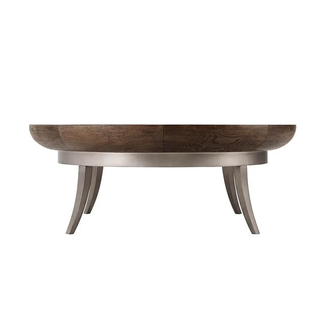 Dark Round Bowl Cocktail Table | Chairish
