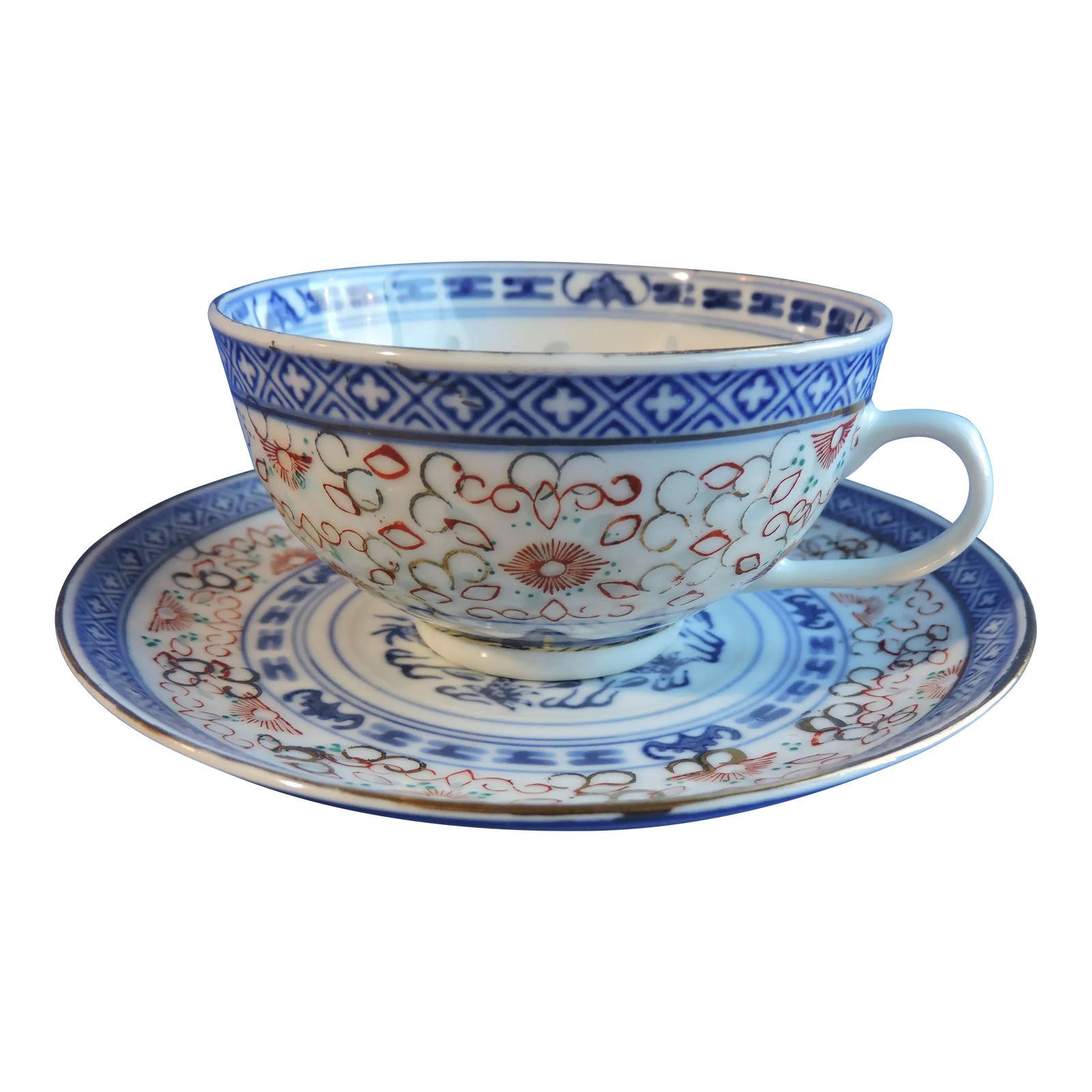 1990s Wong Lee Hand Decorated in Hong Kong Teinshan Rice Flower Teacup ...