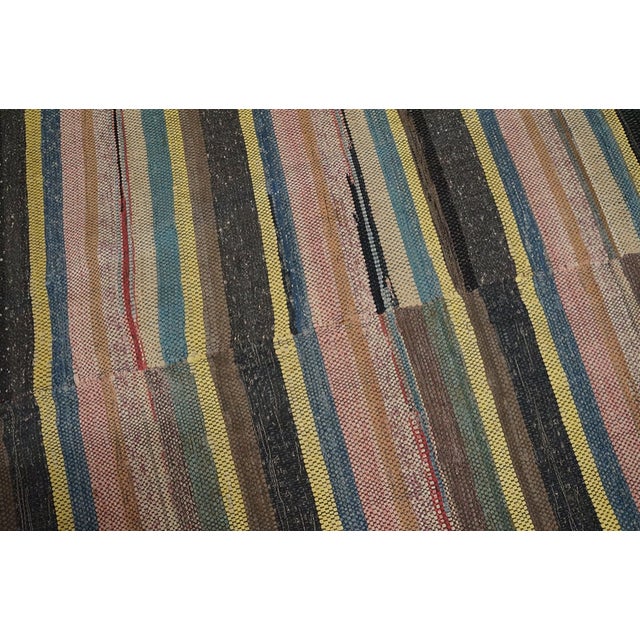 Antique Stripe Rag Rug | Chairish