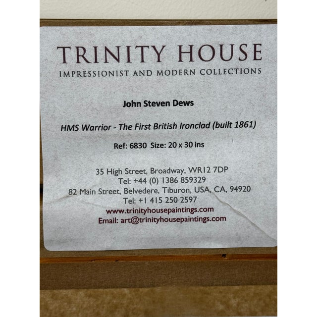 Large Marine Seascape Oil Painting Hms Warrior First Ironclad Ship by ...