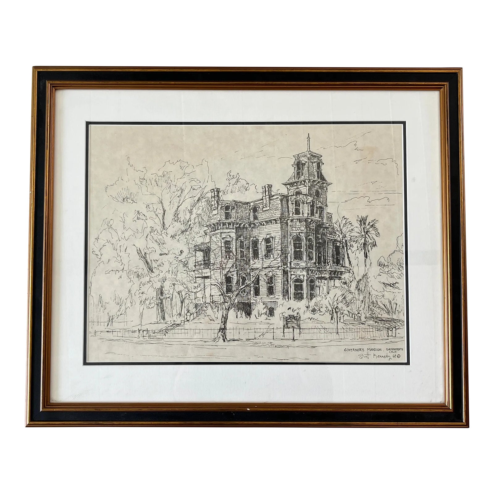 House Portrait Print After Scott Kennedy's "Governor's Mansion ...