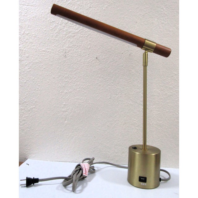 West Elm Linear Wood Led Usb Table Lamp 74739 | Chairish