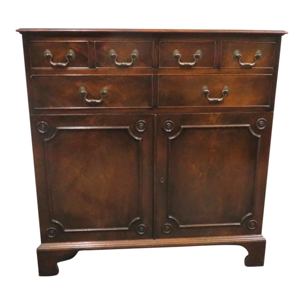 Early 20th Century Beacon Hill Chippendale Mahogany Server | Chairish