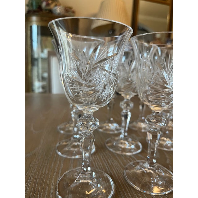 Vintage Bohemia Crystal Crystalex Wine Glasses Set Of 11 Chairish