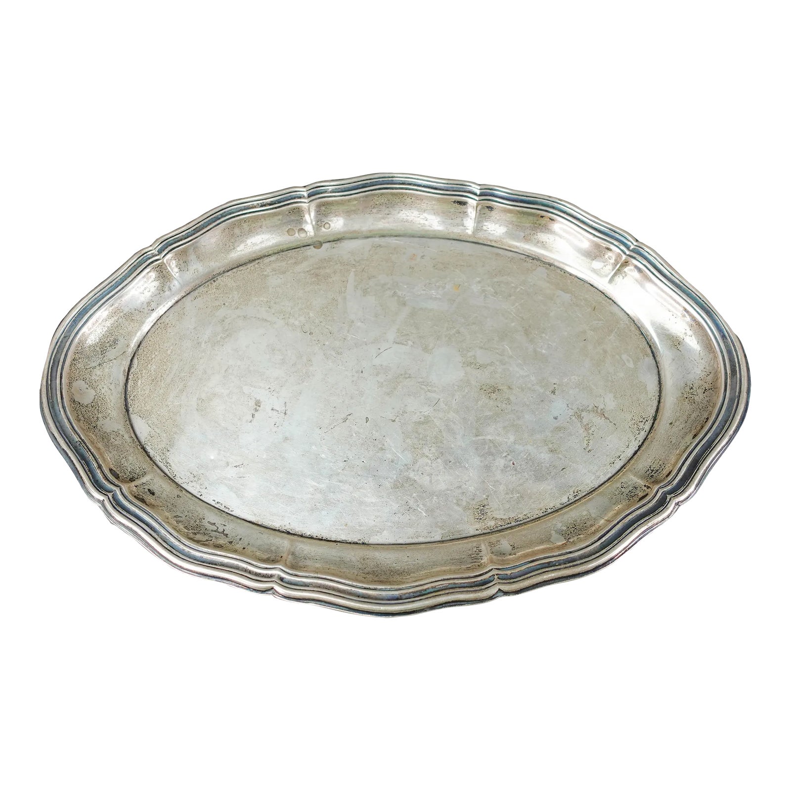 Lutz & Weiss German Antique 835 Silver Oval Serving Platter Tray 328 ...