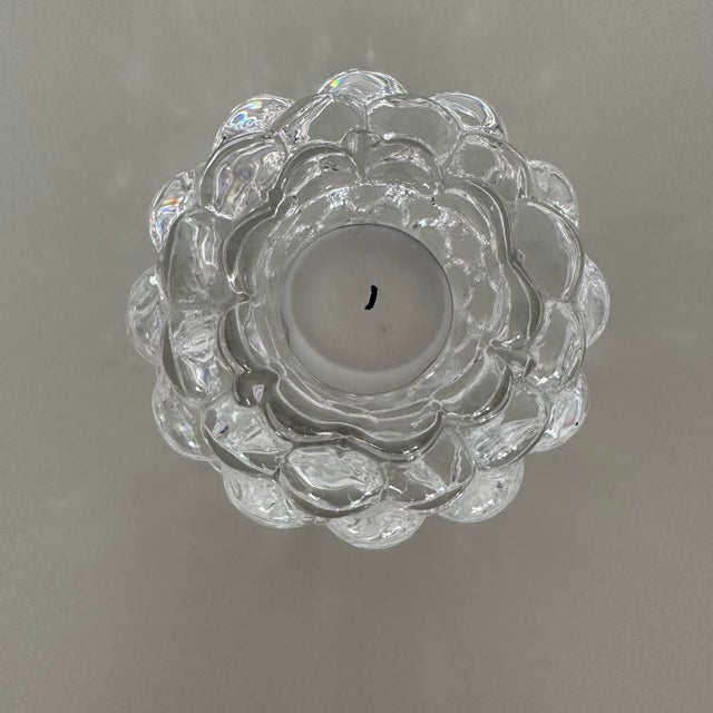 Orrefors Crystal Raspberry Votive Holder | Chairish