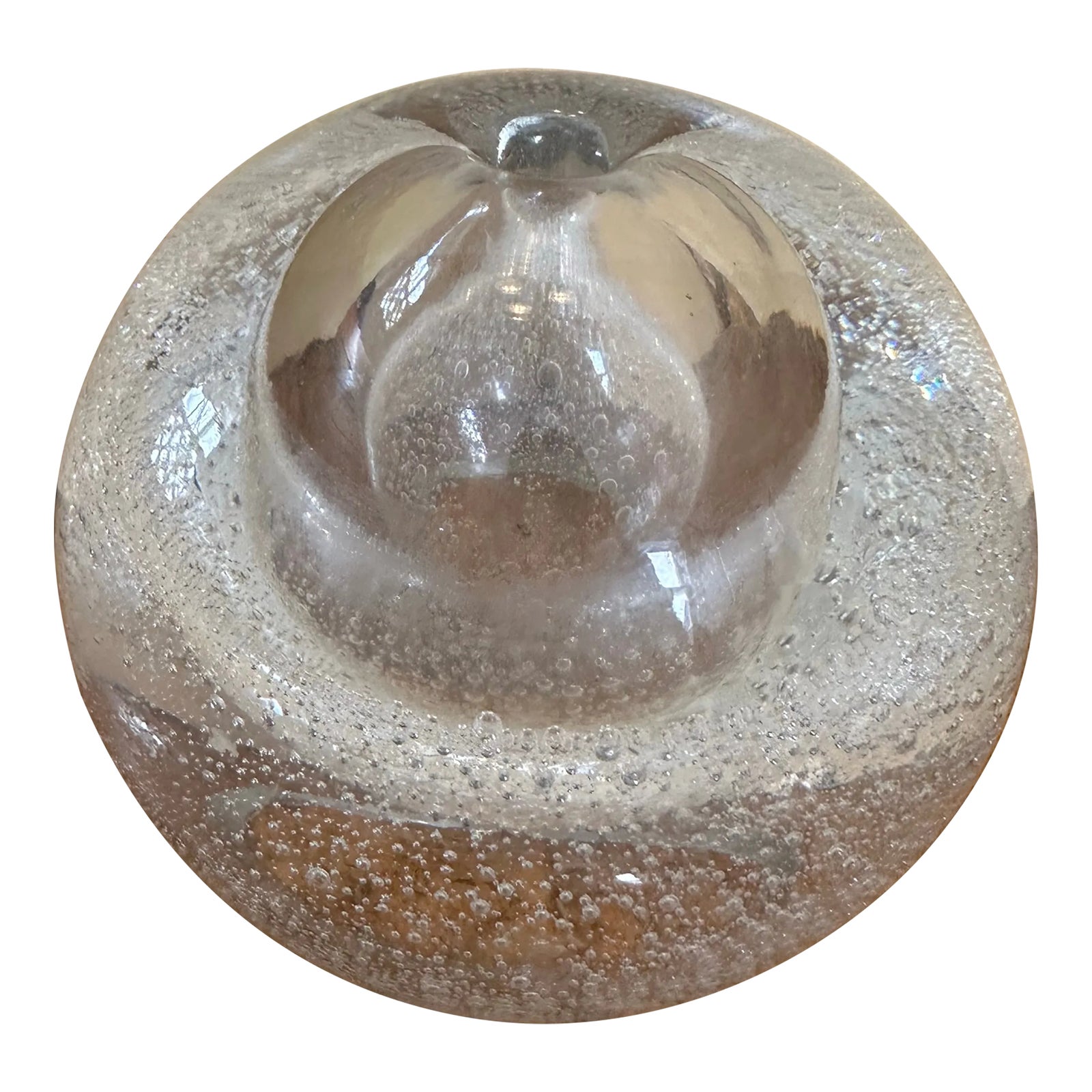 Vintage Hand Blown Art Glass Paperweight Oil Lamp, Handmade in Poland ...