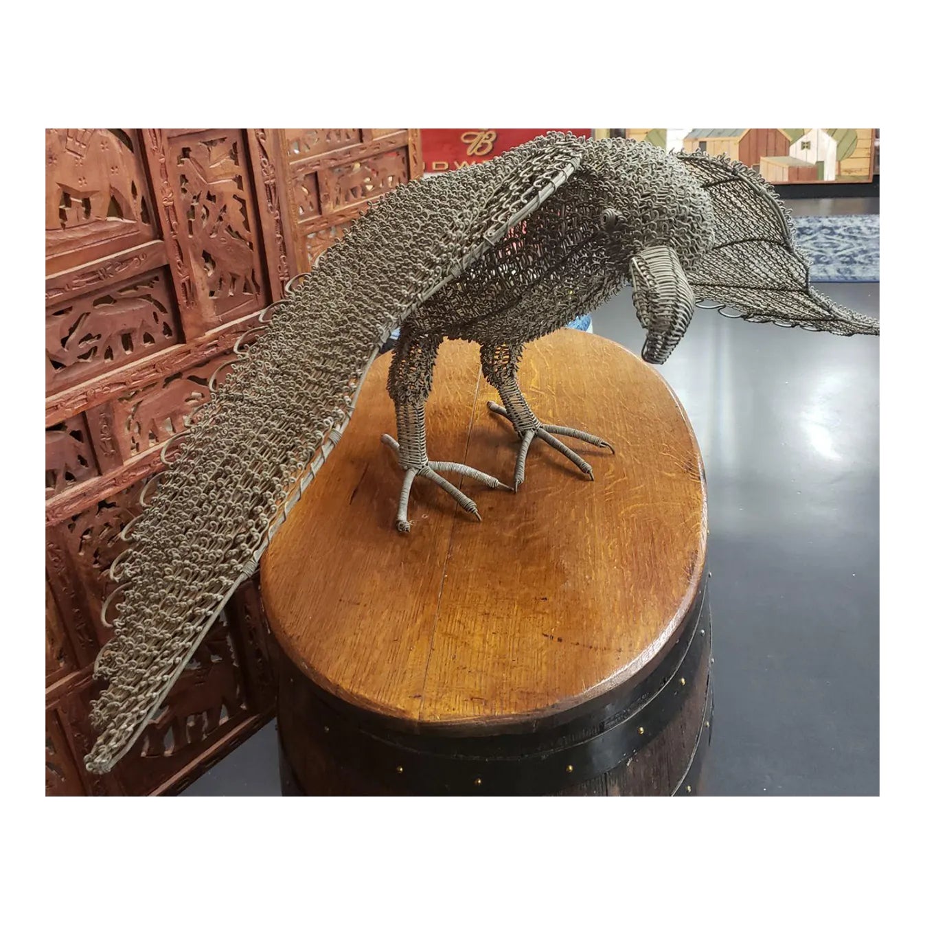 1940s Folk Art Prison Fence Wire Seagull Sculpture Made by Angola ...