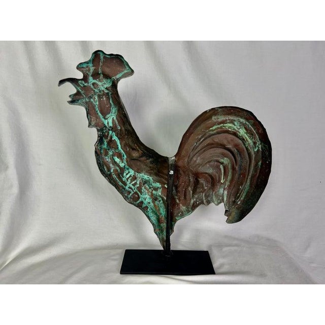 Early 20th C. Copper Rooster on Iron Base | Chairish