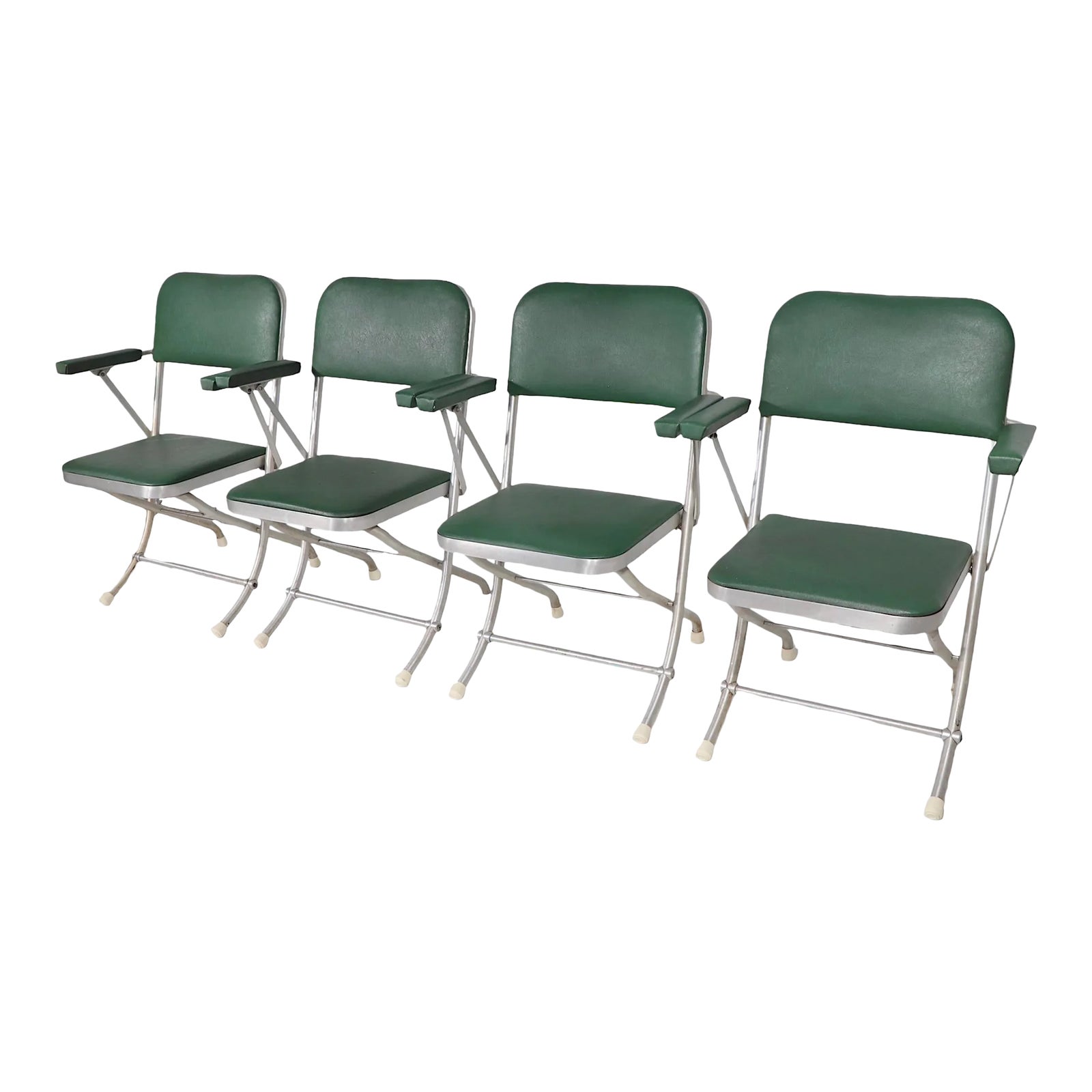 Set of Four Machine Age Art Deco Warren Mac Arthur Folding Lounge ...