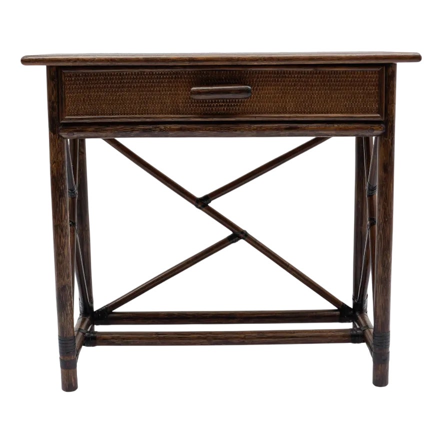Italian Bamboo and Rattan Wicker Commode, 1970s | Chairish