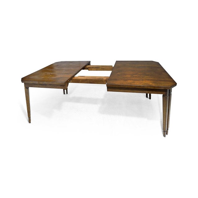Rustic Country Walnut Extension Dining Table | Chairish