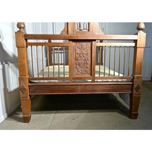 19th Century Four Poster Double Bed, 1890s | Chairish