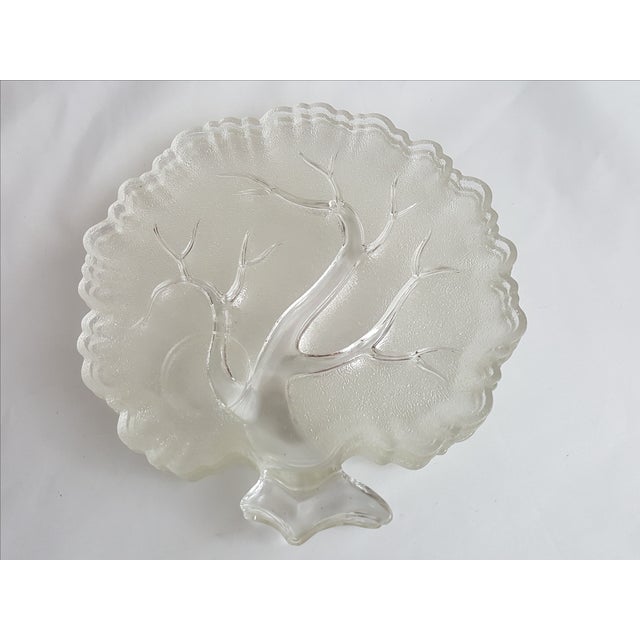 Textured Glass Tree Plates - Set of 4 | Chairish