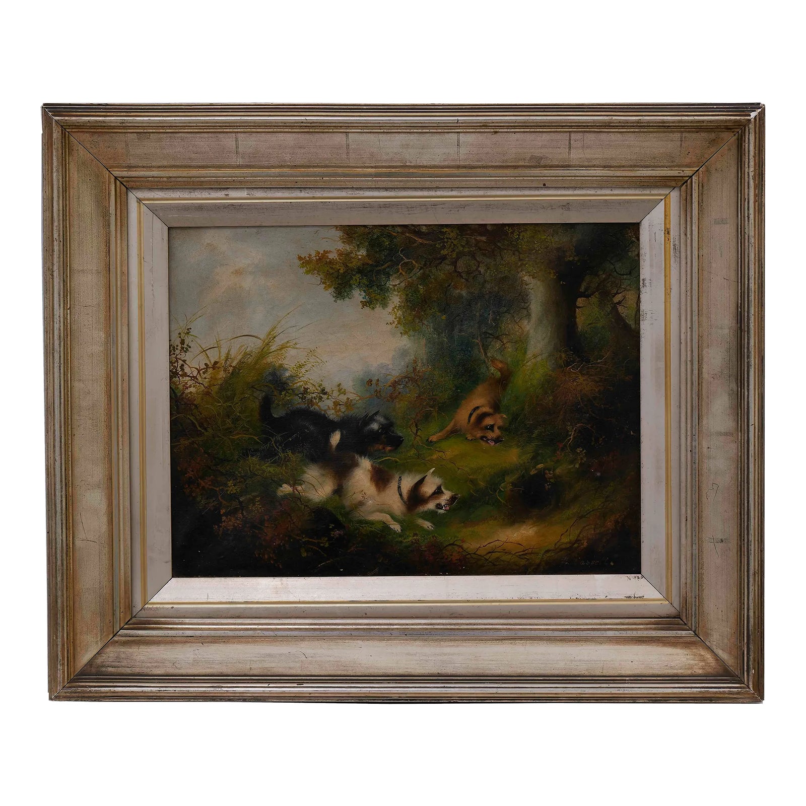 Frank Cassell Late 19th Century Woodland Landscape Oil Paint on Canvas ...