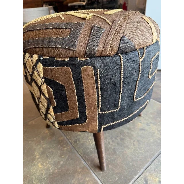 Vintage African Kuba Ottoman | Chairish