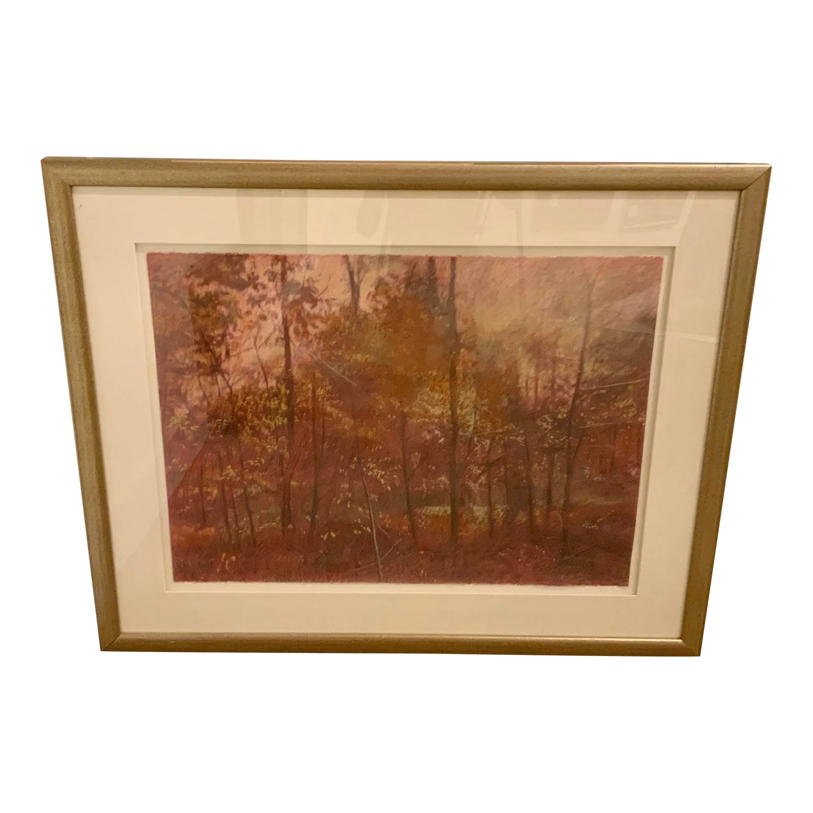 “Forest Sunlight” Pastel on Paper a Drawing by Terry Moeller | Chairish