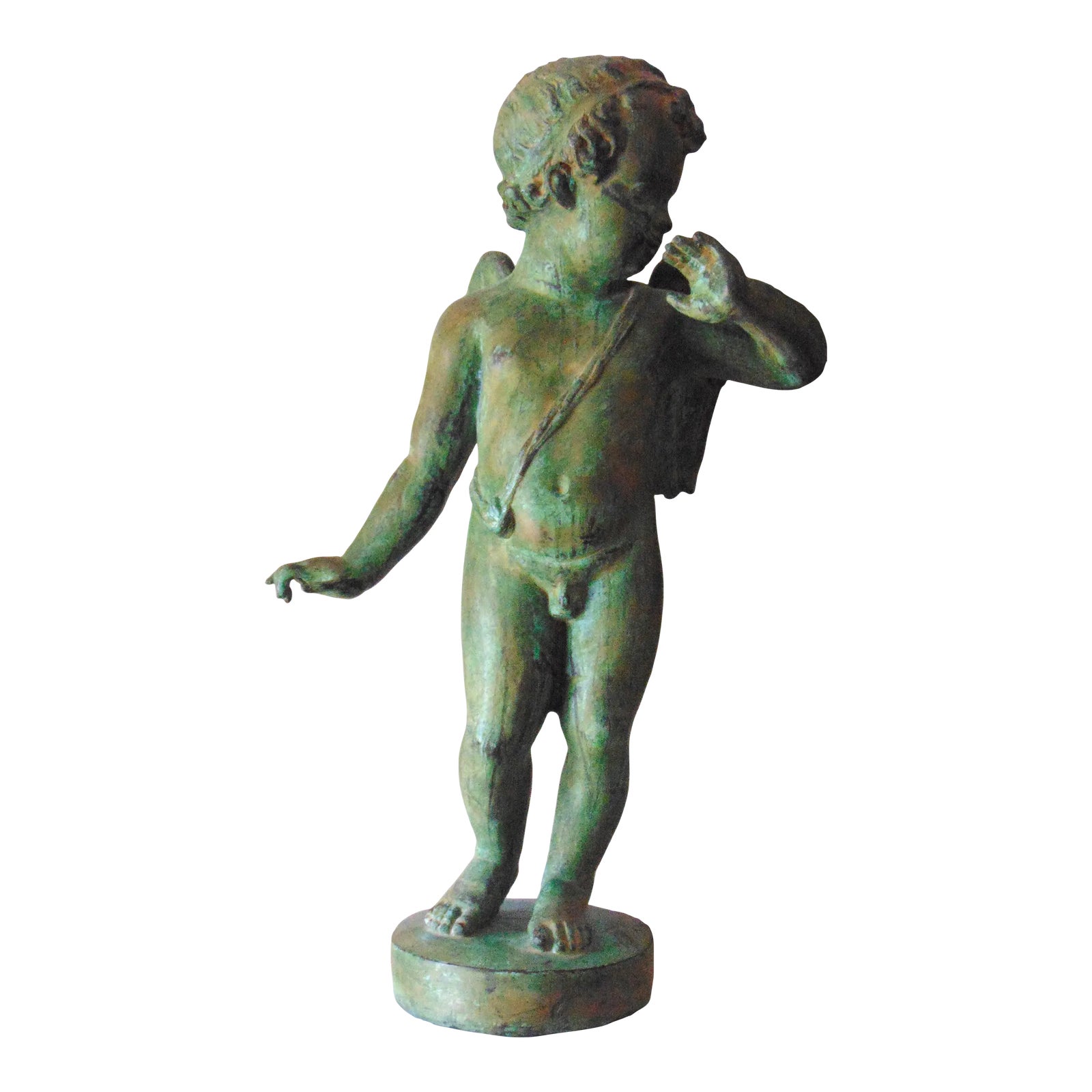 Bronze Model of a Putti Signed L. Steiner 29.5"h | Chairish