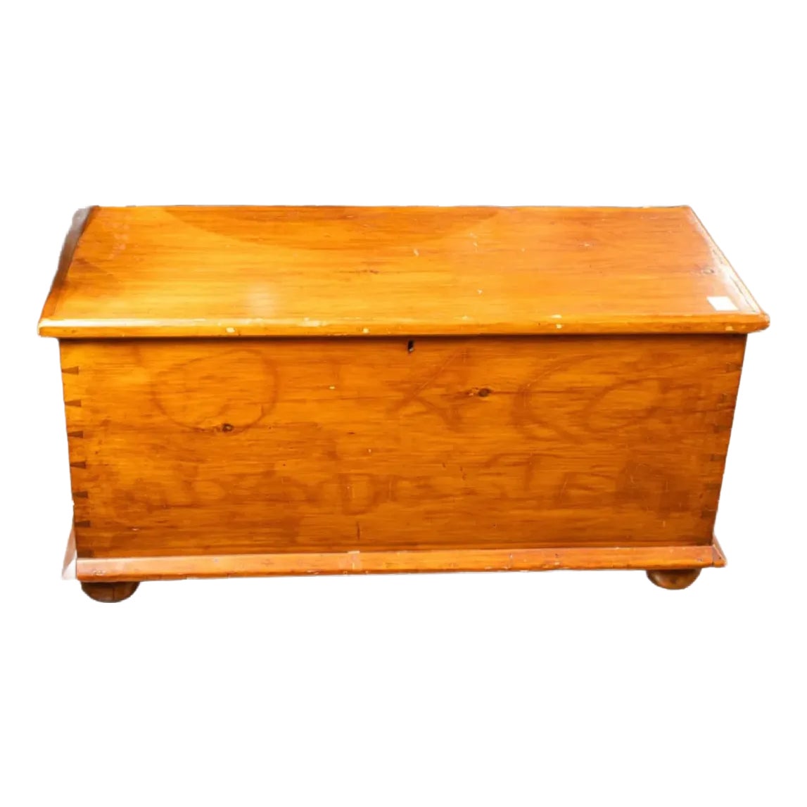 Antique Mid 18th Century American Colonial Pine Blanket Chest | Chairish