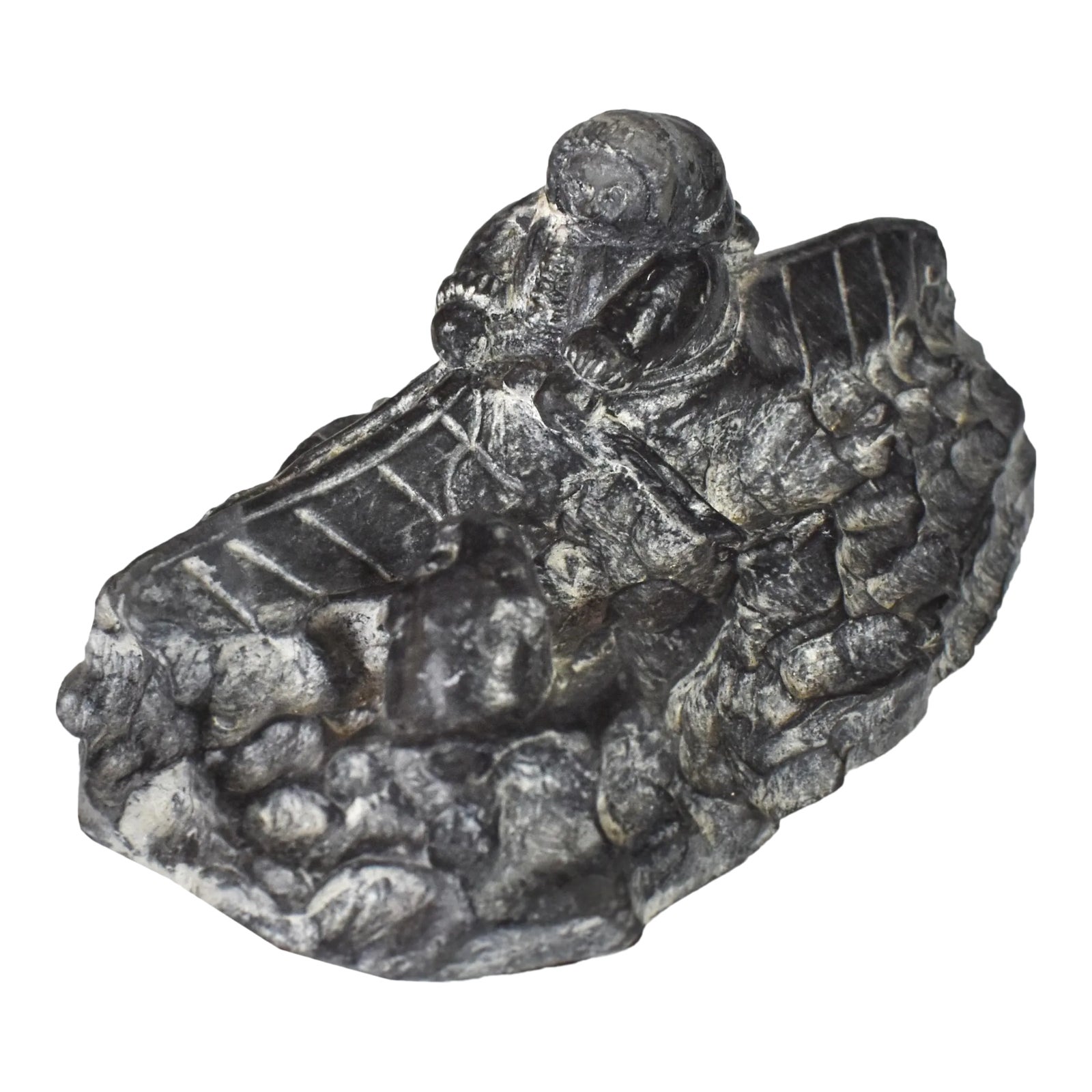 Hand Carved Wolf Original Stone Canadian Kayak Sculpture | Chairish