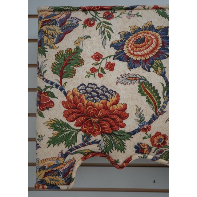 Pair Custom Made Upholstered Window Valances | Chairish