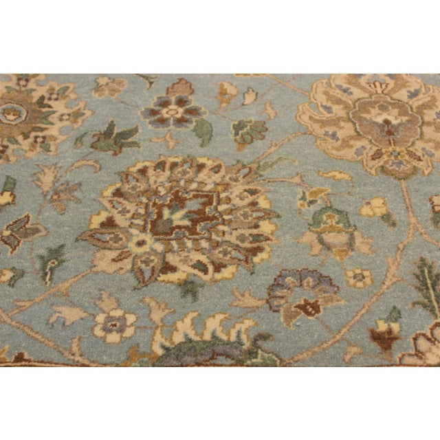 Shabby Chic Istanbul Lester Light Blue & Tan Wool Rug - 10'3 X 14'0 ...