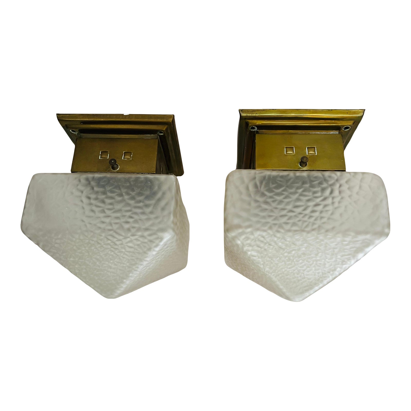 Austrian Secessionist Ceiling Lamps 1920s Art Deco - A Pair | Chairish