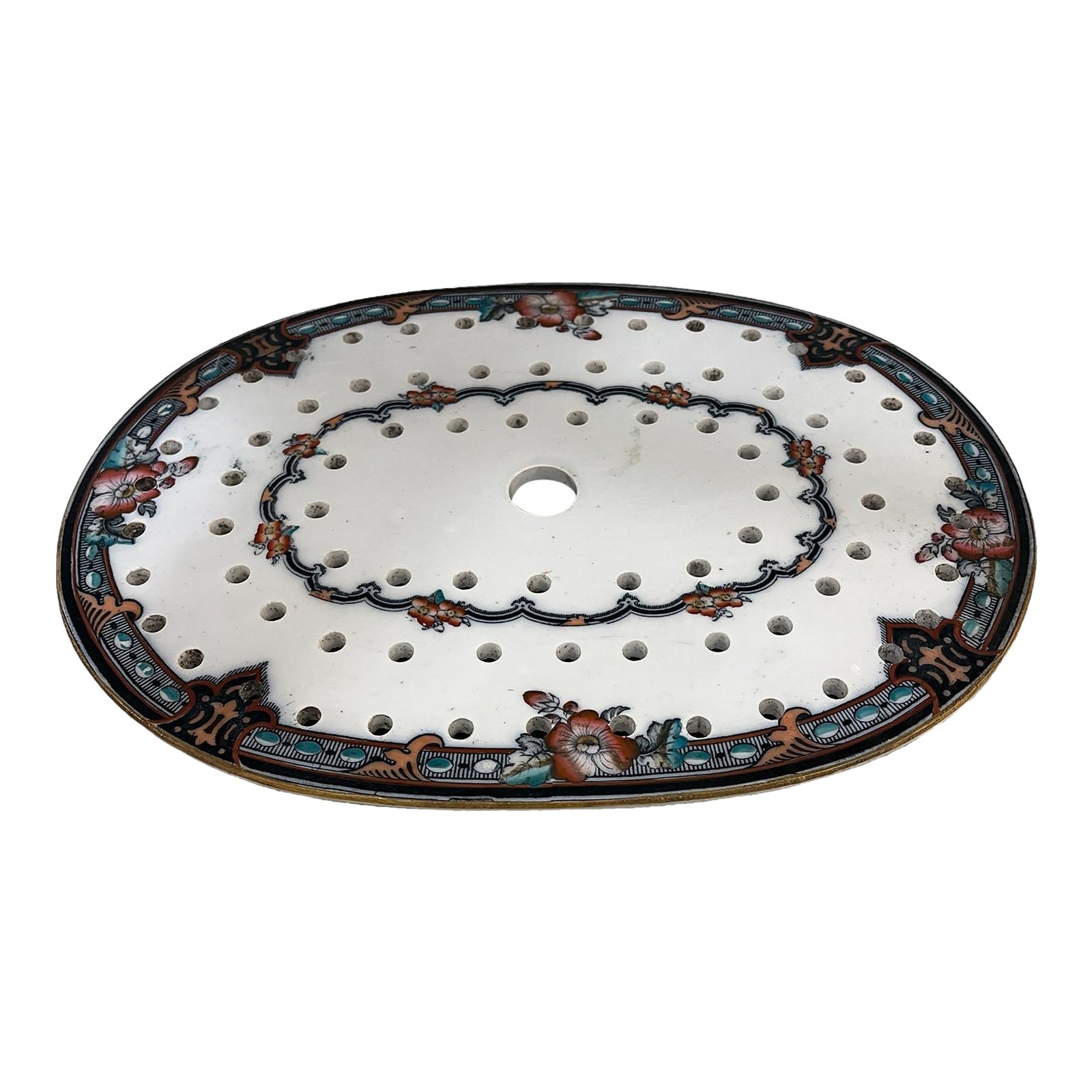19th Century Wedgwood Pierced Meat Drainer Plate | Chairish