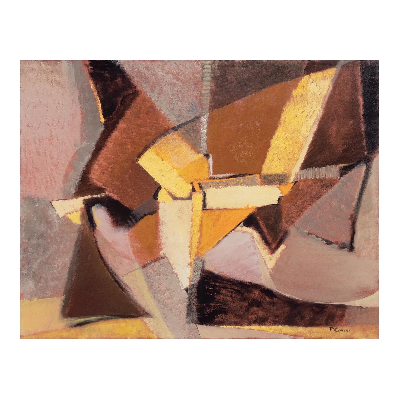 'Abstract, Chestnut and Saffron' by Phyllis Ciment, San Francisco, Bay ...