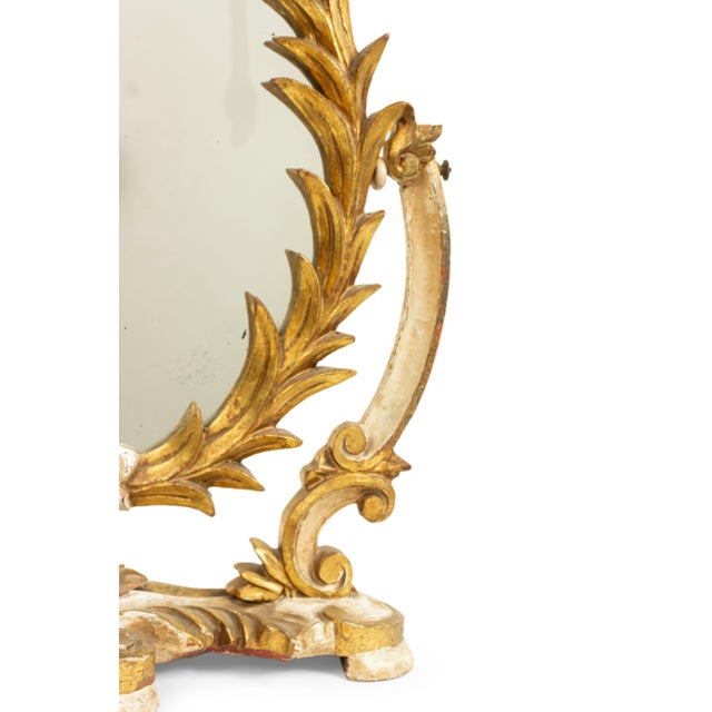 Italian Rococo Style Gilt Carved Dressing Table / Vanity Mirror | Chairish