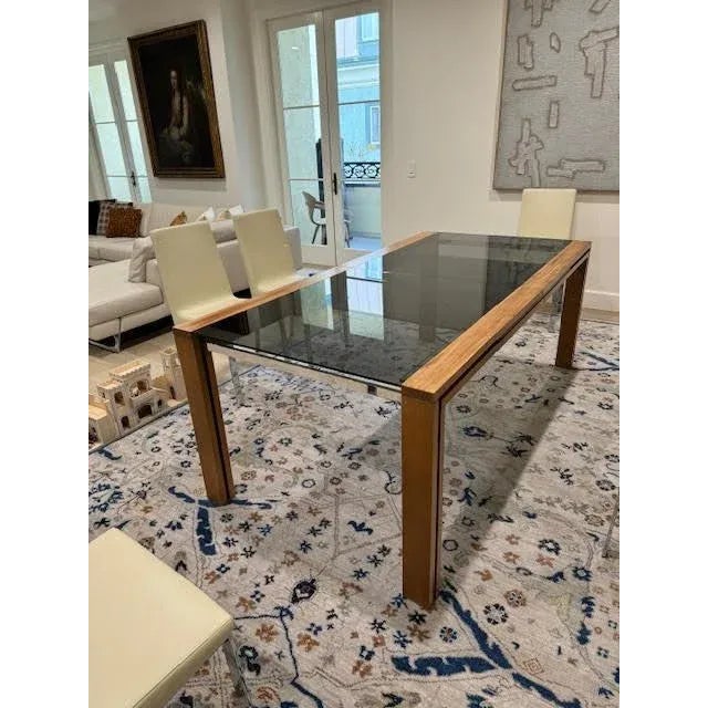 Roche-Bobois Glassbox Dining Table With Integrated Extension | Chairish