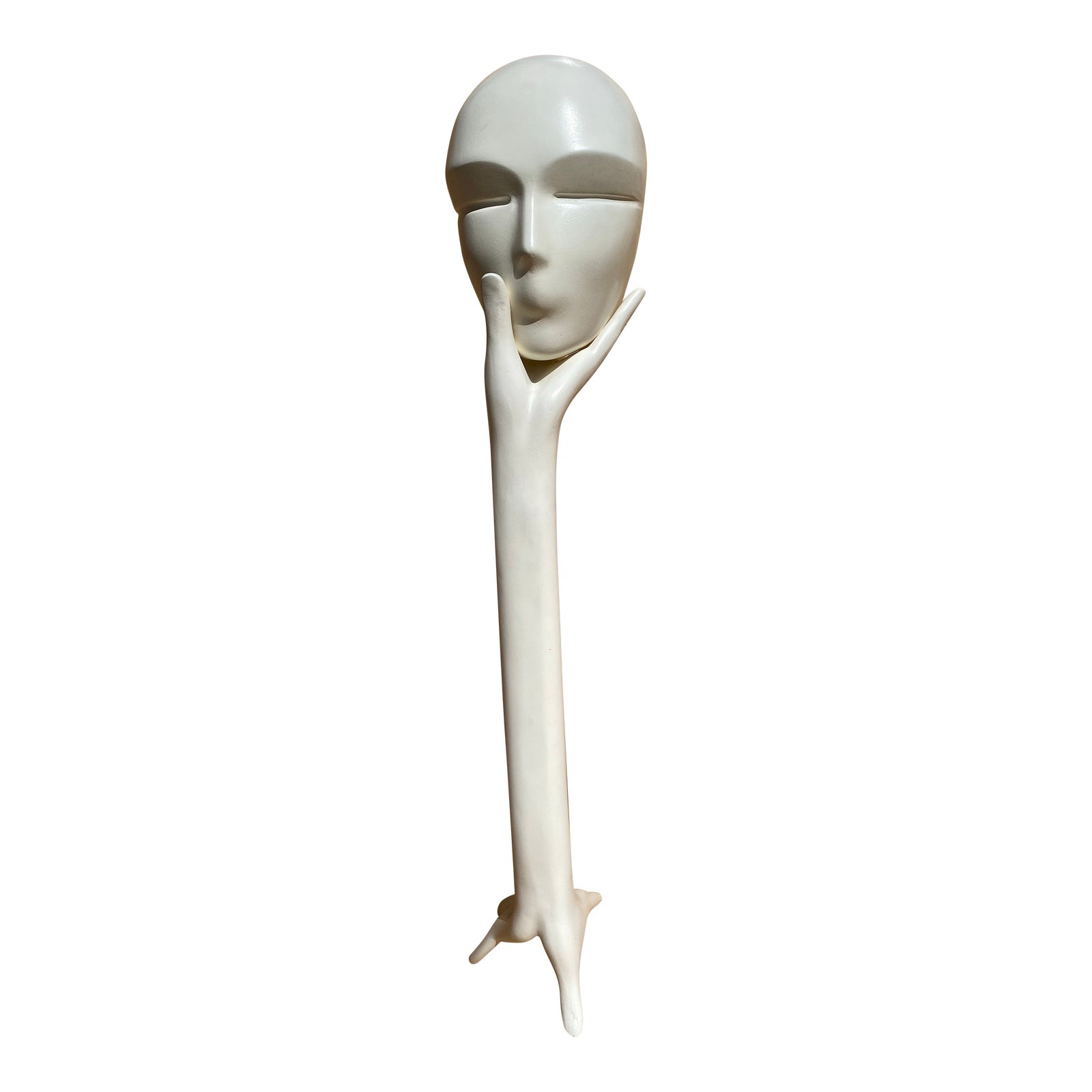 Late 20th Century Vintage Postmodern 'Head in Hand' Abstract Sculpture ...