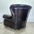 Restoration Hardware Leather Churchill Lounge Chair With Ottoman | Chairish