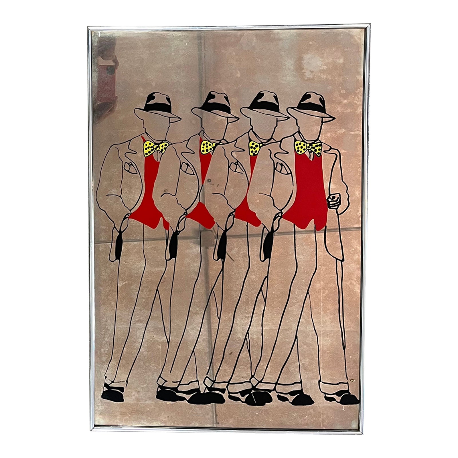 Vintage Frank Sinatra 4 Guys Op Art Marsel Mirror Silkscreen Mirror Art ...