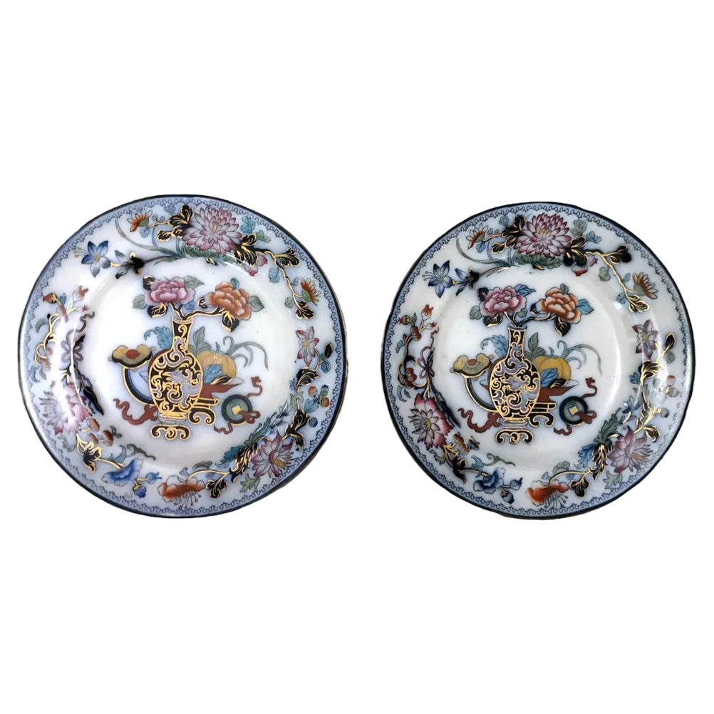 Chinoserie Style Noma Pattern Plates from Ridgway, 1835, Set of 2 ...