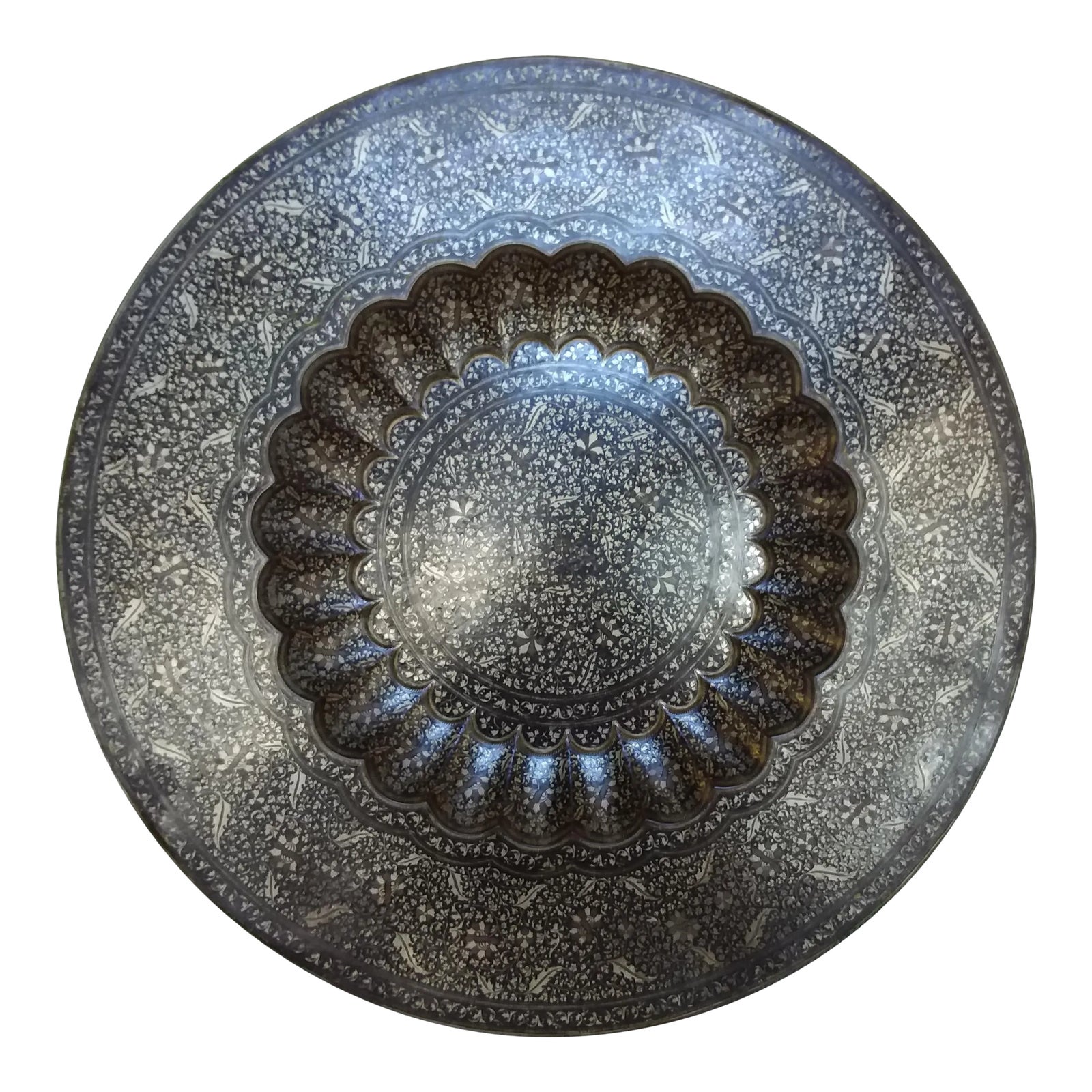 Large Bidriware Tray | Chairish