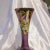 1960s Purple Bud Base With Gold Trim and Dimensional Flowers | Chairish