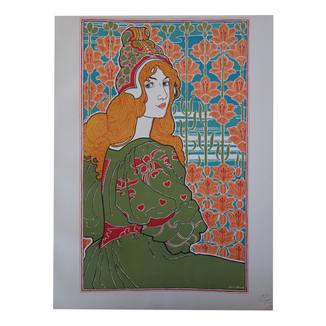 Louis John Rhead, Jane, Original Lithograph | Chairish