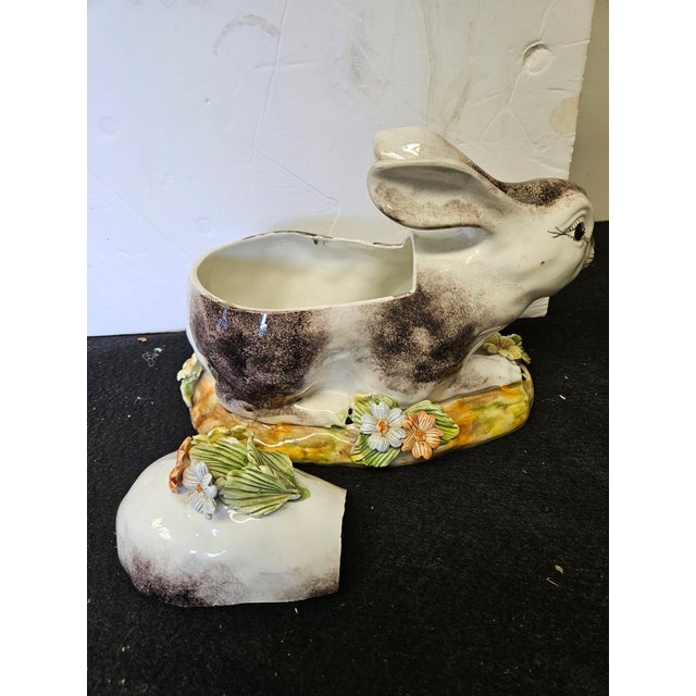 Vintage Italian Pottery Bunny Tureen | Chairish