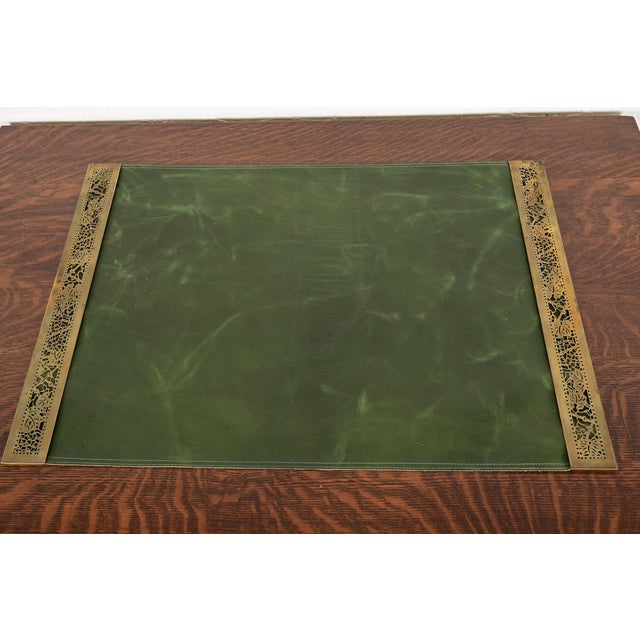 Tiffany Studios New York Grapevine Bronze Blotter Ends With Leather ...
