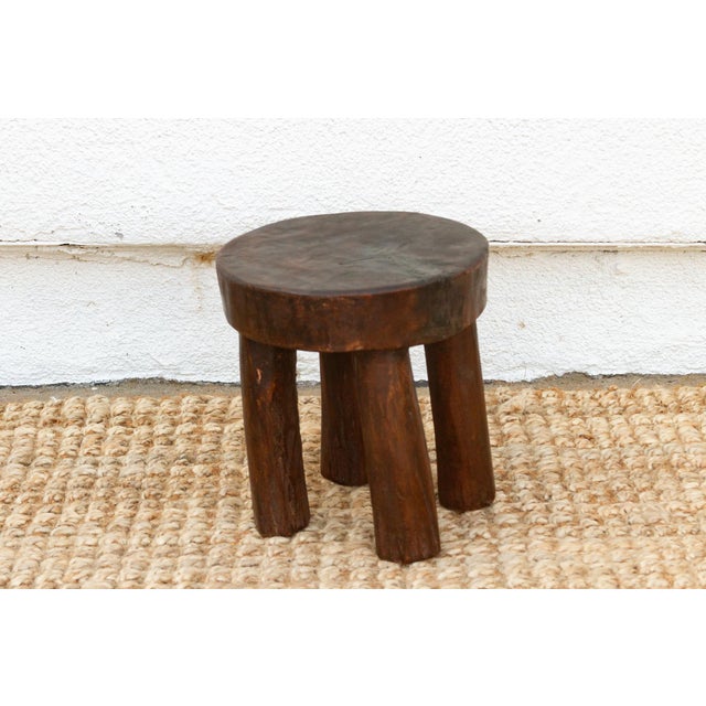 Thick Top Chunky African Stool | Chairish