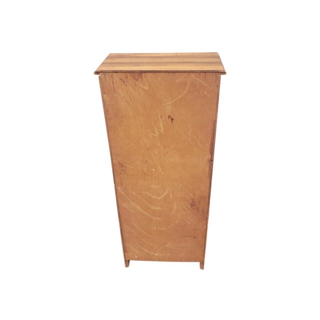 Mid-Century American Classical Three Tier Light Cherry Narrow Bookcase ...