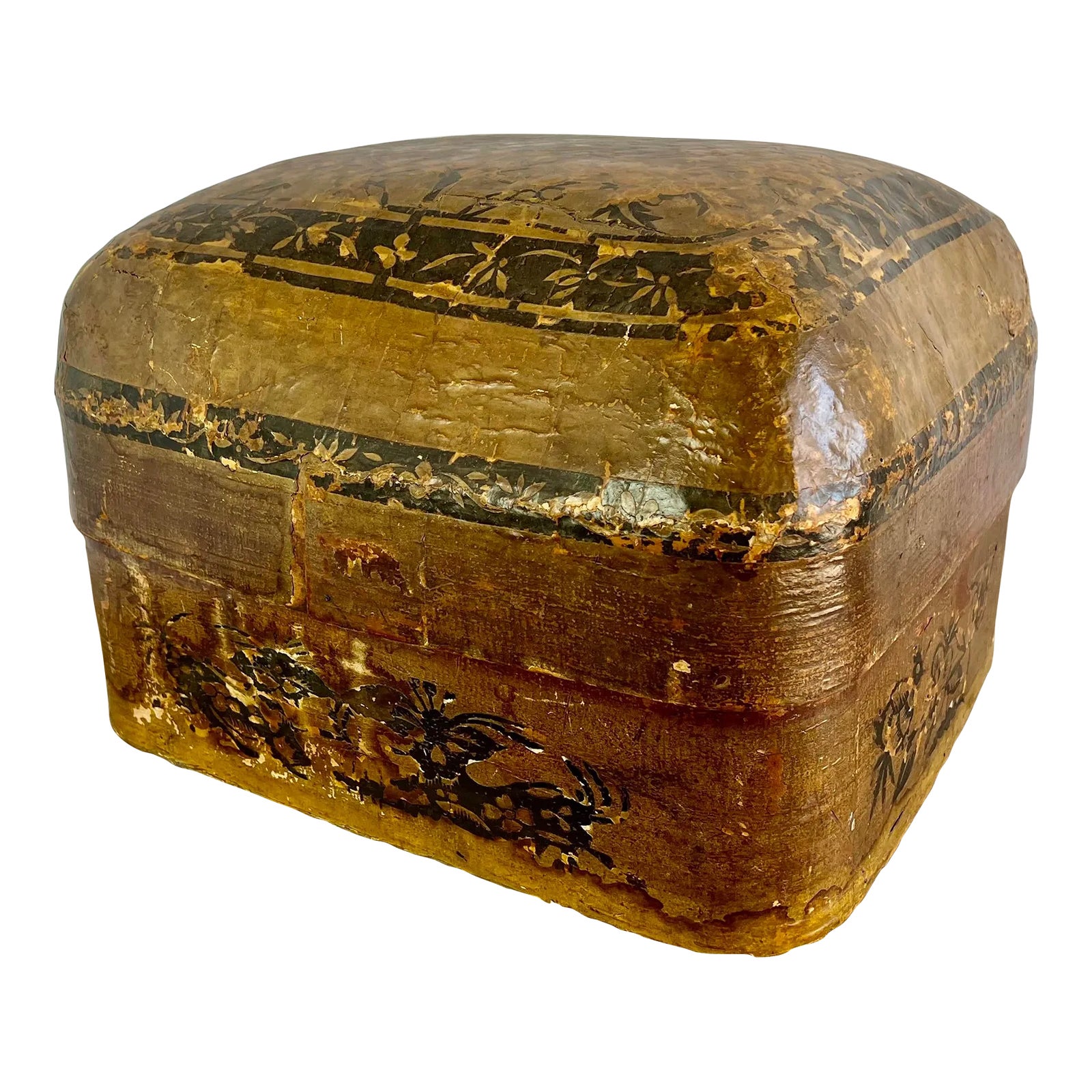 19th C. Chinese Papier Mache Box | Chairish