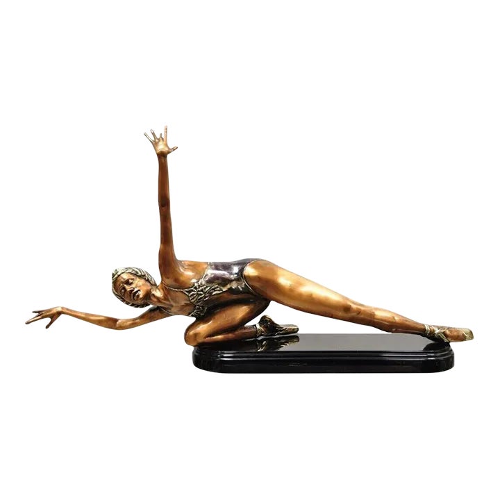 Late 20th Century Federico Cardona Bronze Sculpture of Ballet Dancer on ...